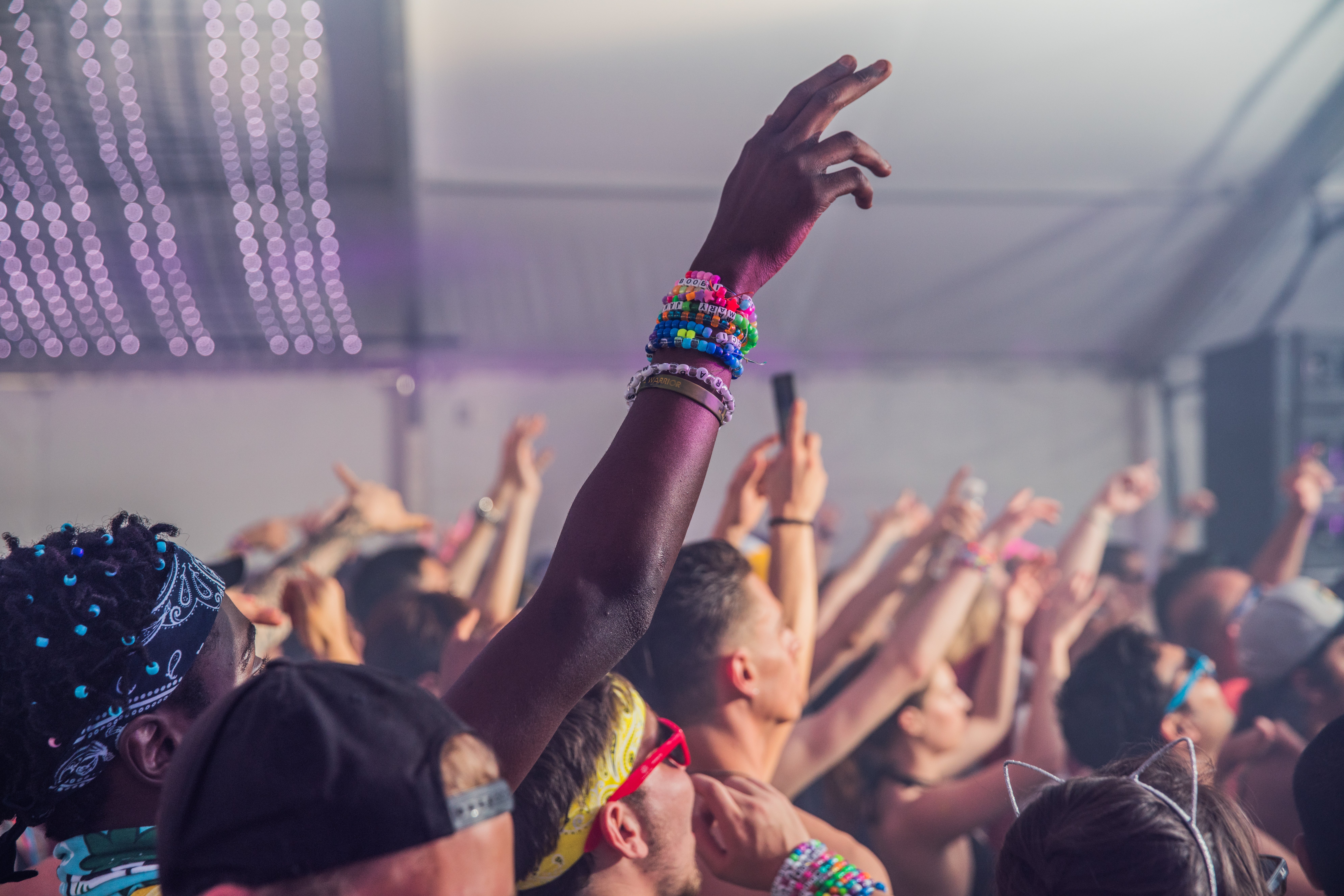 Party Crowd Hands Up