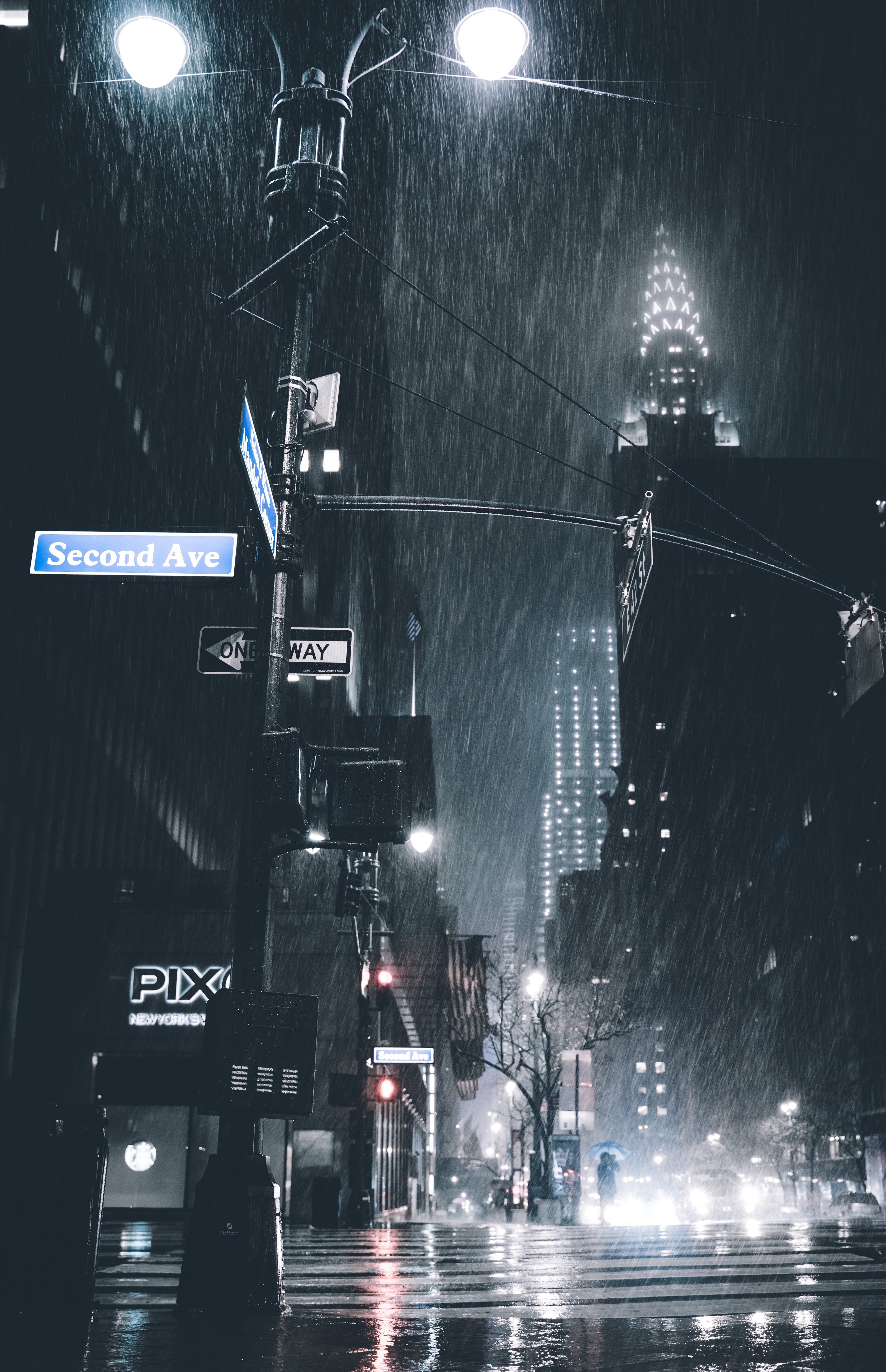 Wallpapers Rain Aerial View Of New York City While Raining HD